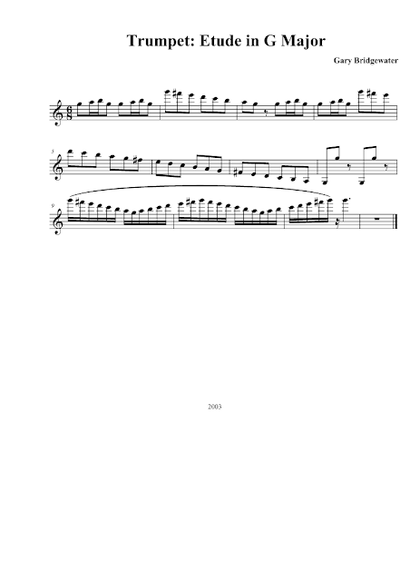 Trumpet: Trumpet: Etude in G Major